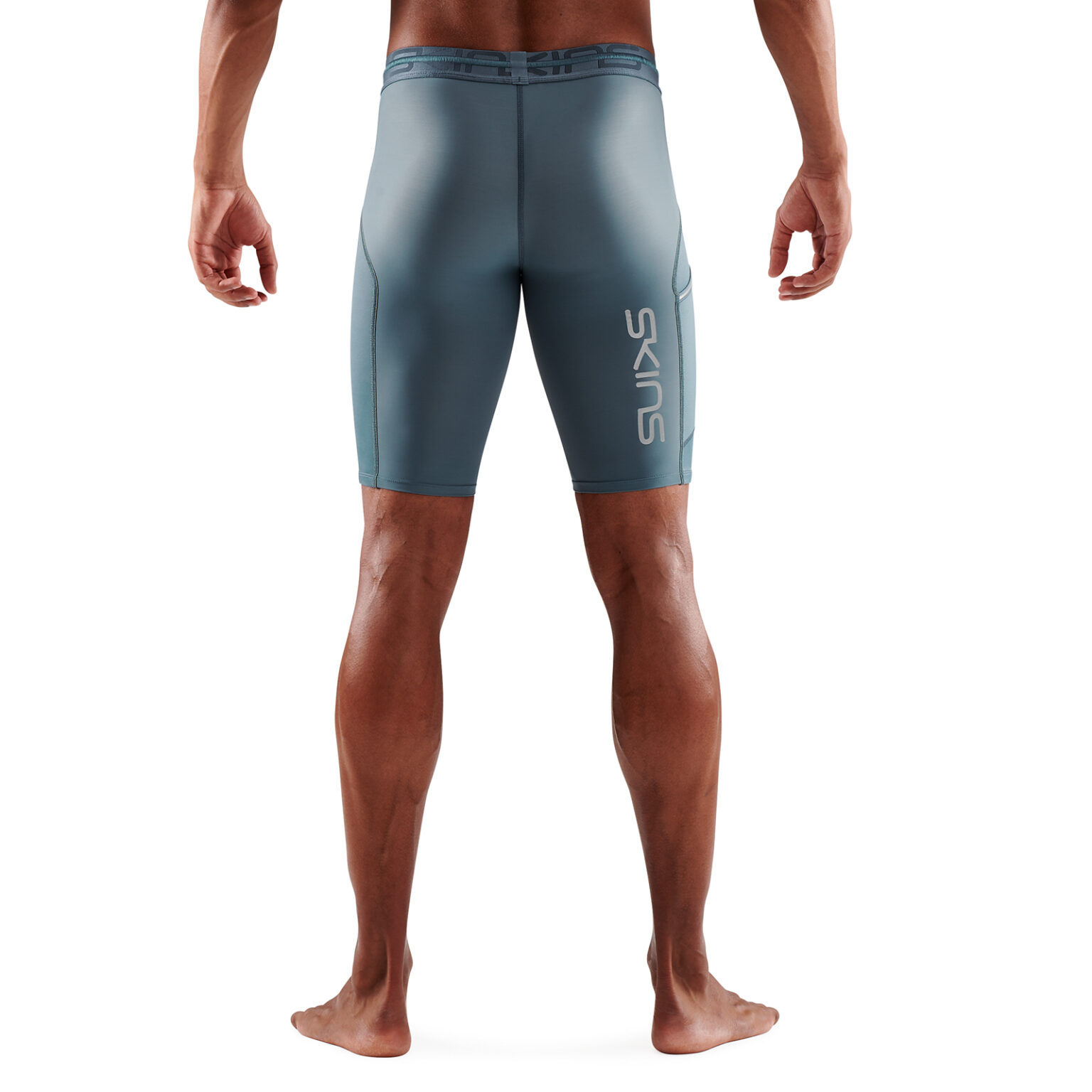 SKINS SERIES-3 MEN'S HALF TIGHTS BLUE GREY - SKINS Compression EU