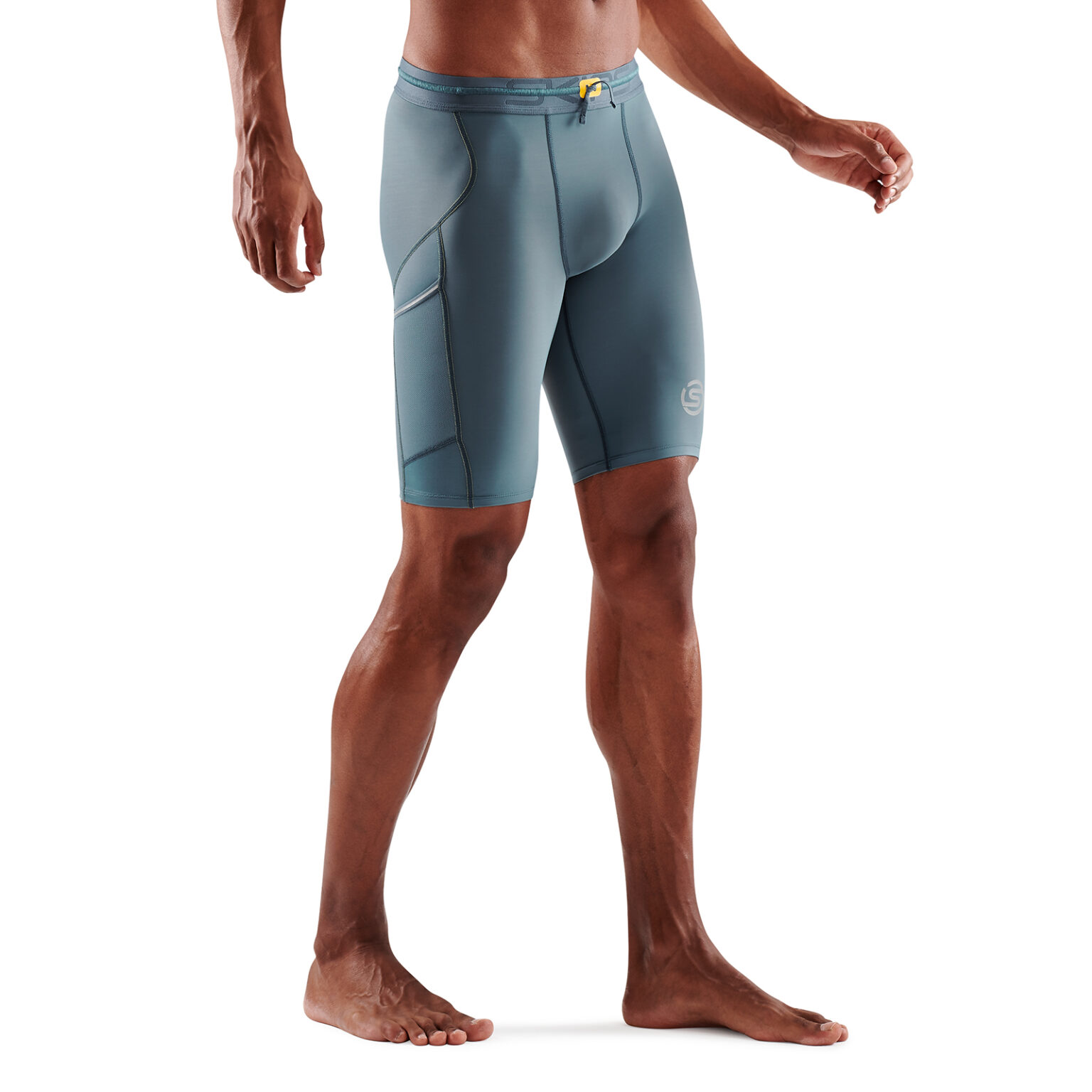 SKINS SERIES-3 MEN'S HALF TIGHTS BLUE GREY - SKINS Compression EU