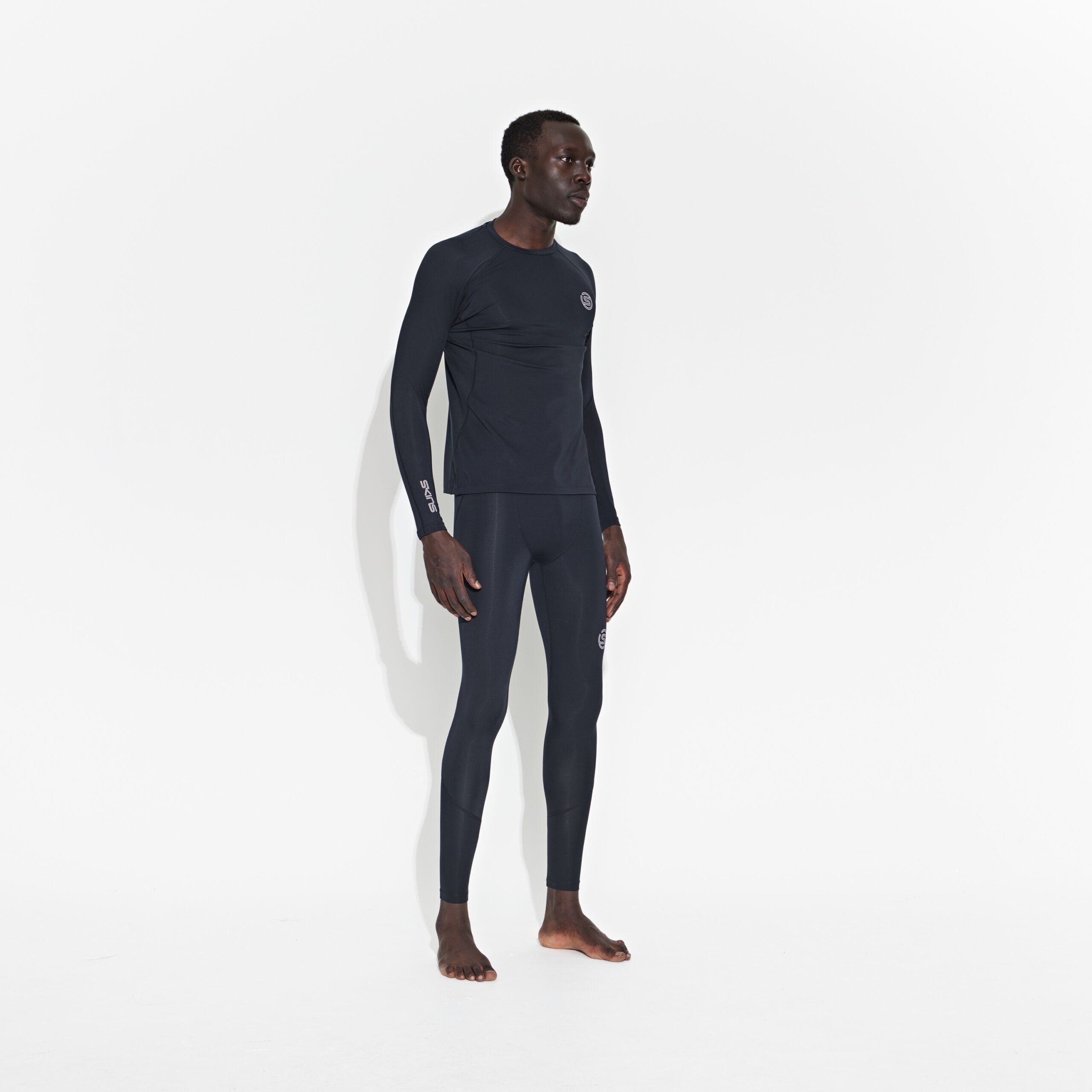 SKINS SERIES-2 MEN'S LONG TIGHTS BLACK - SKINS Compression UK